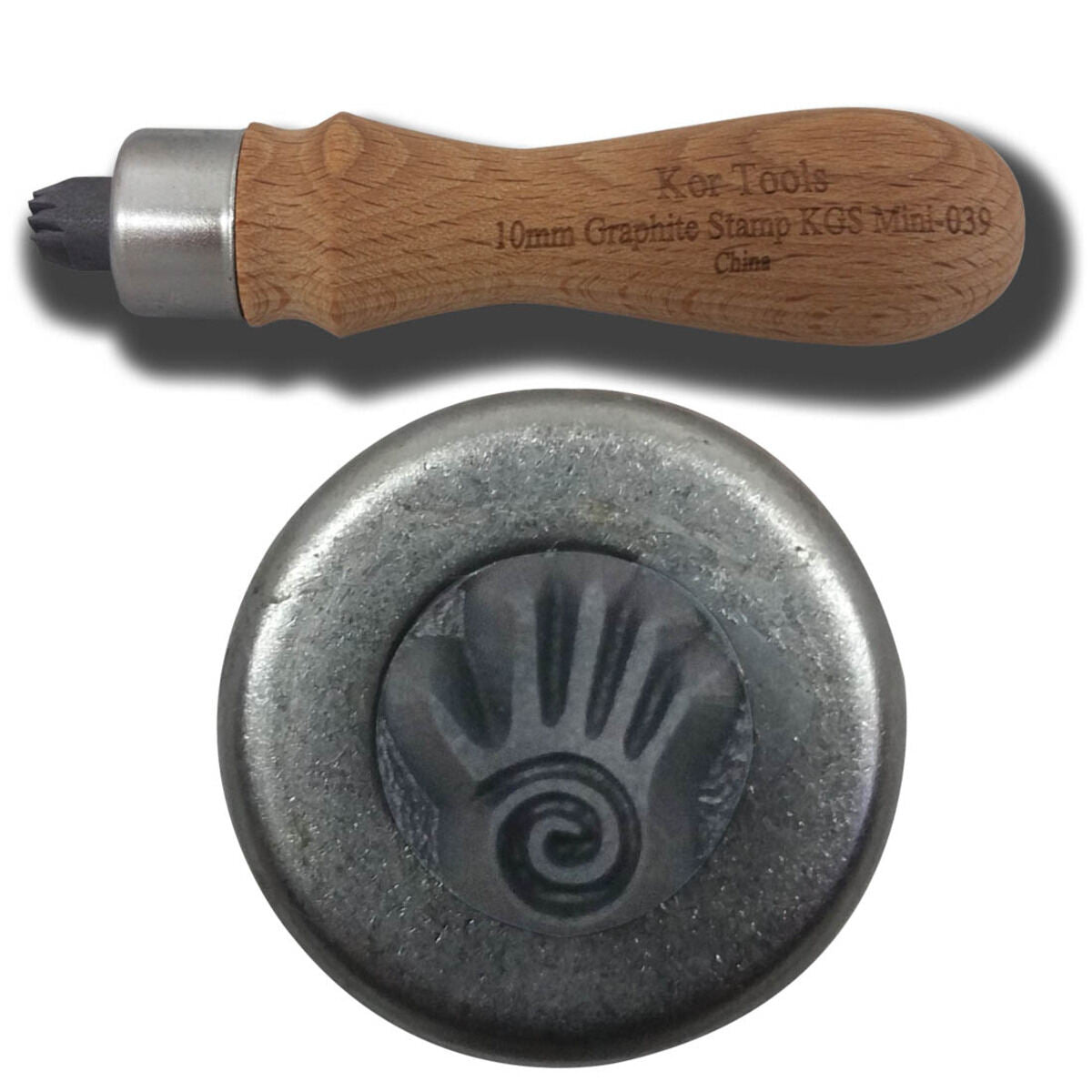 10mm Mini Graphite Swirl Hand Stamp – ABR Imagery