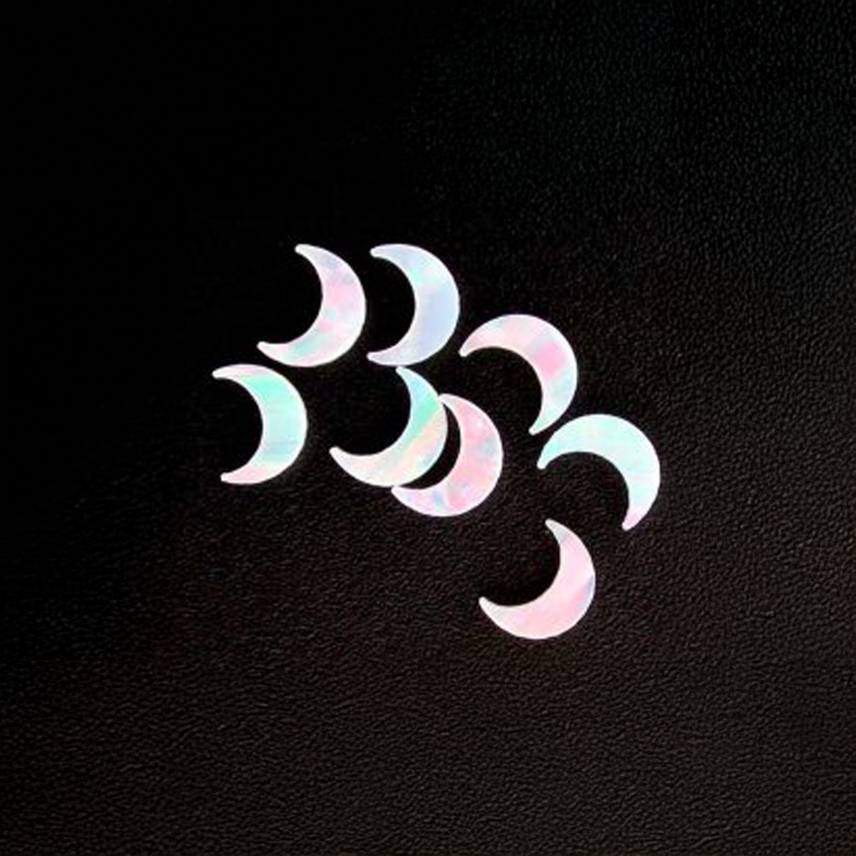 4mm White Crescent Moon Opal (green fire) – ABR Imagery