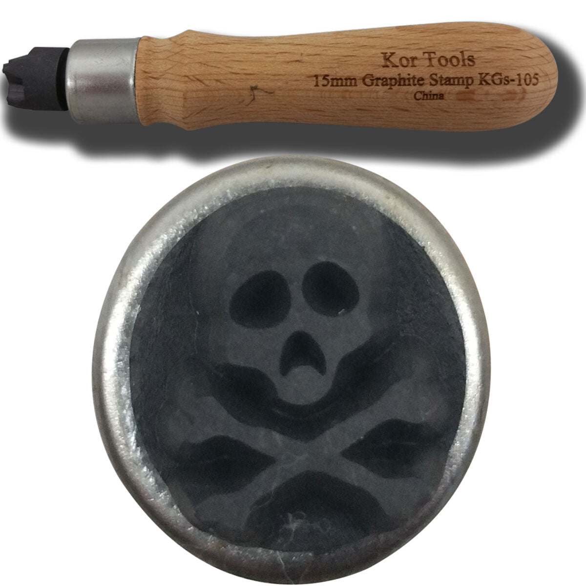 15mm Graphite Skull Stamp – ABR Imagery